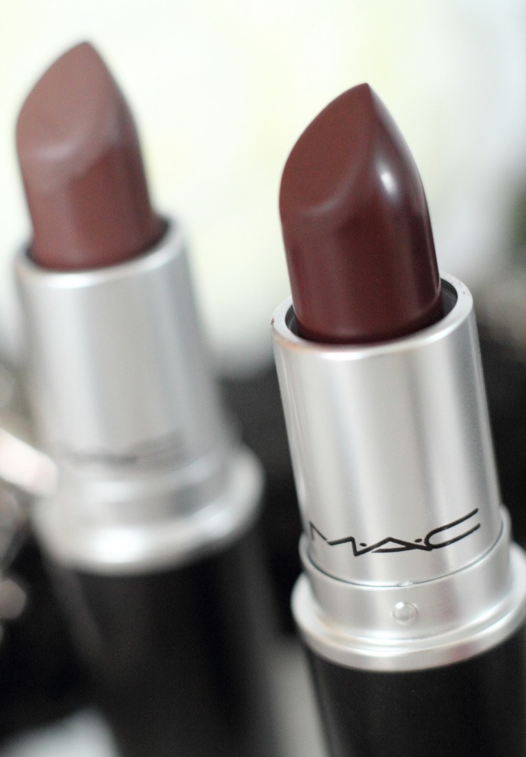 Swatch: MAC Stone, Antique Velvet & Russian Red - Lavie Deboite